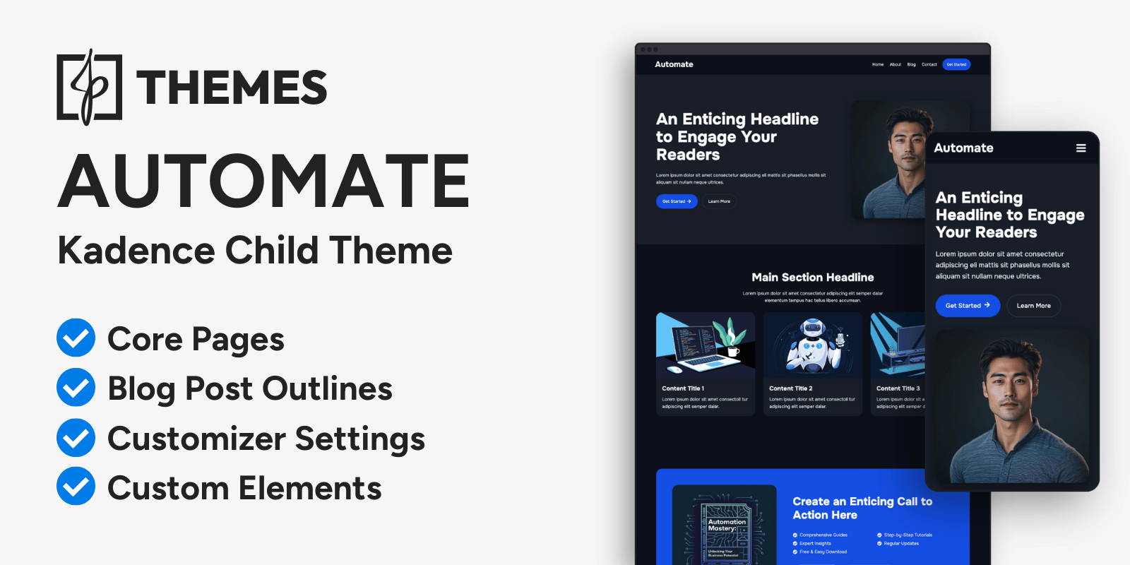 Automate Kadence Child Theme - JP Themes